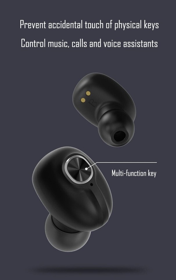 TWS Bluetooth Earbuds Waterproof Bluetooth 5.1 Headset Noise Cancelling ...
