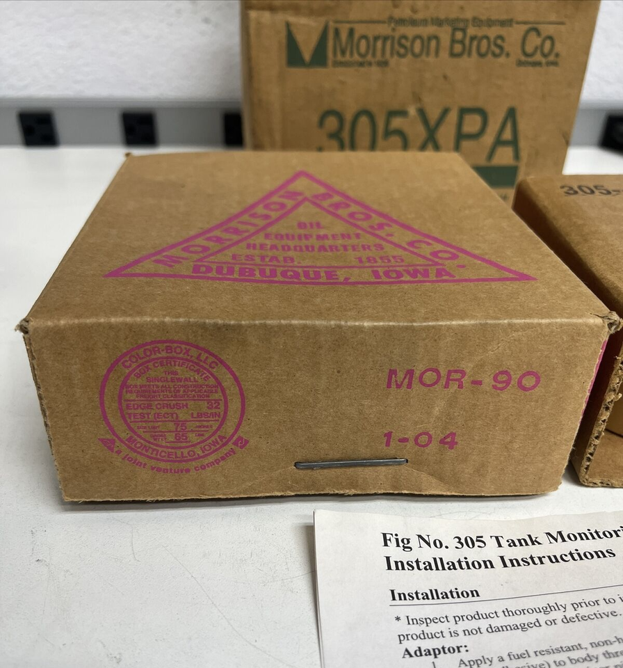 Morrison Bros. 305XPA cap and Fig. 305 Adapter ***NEW*** | eBay