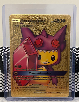 Pikachu Mega Sableye *Fan Art* Pokemon Card 005 480HP Pikachu Cosplay ...