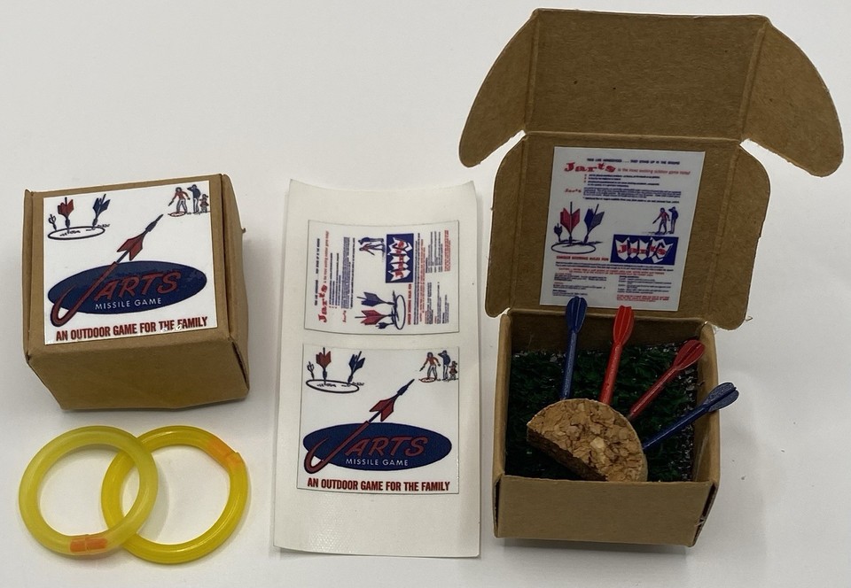 Jarts Lawn Darts Stickers/BOX ONLY-Regent Hasbro Franklin Sport Craft ...