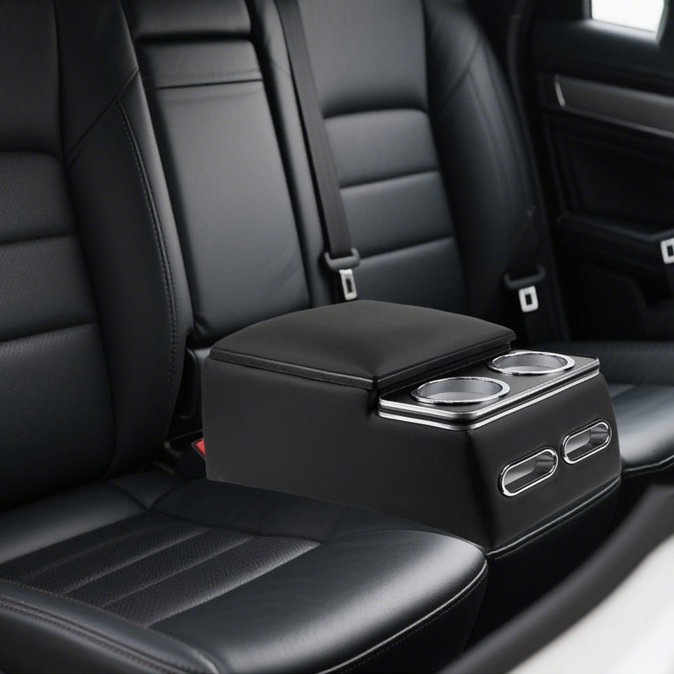 Universal Truck Seat Organizer with Cup Holders Rear Bench Seat Center ...