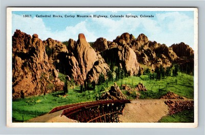 Colorado Springs CO-Colorado, Cathedral Rocks, Corley Mt. Hwy., Vintage ...
