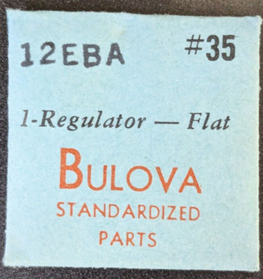 Genuine NOS Bulova Watch Cal. 12EBA Regulator - Flat Part# 35 | eBay
