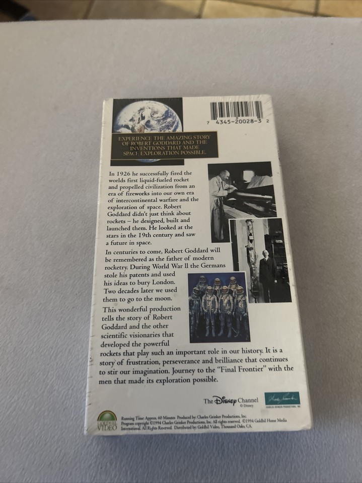 New Sealed The Rocket Men Robert Goodard ( VHS 1994 ) Space Exploration ...