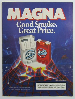 1989 MAGNA CIGARETTES Good Smoke. Great Price. Magazine Print Ad | eBay