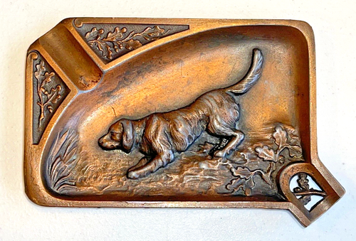 1900 Bronze English Setter Dog Ash Tray. Very Rare! | eBay