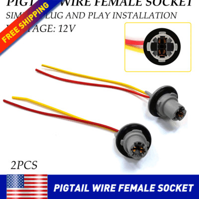 US 194 168 Bulb Turn Signal Socket Connector Pigtail Harness Wire Plug ...