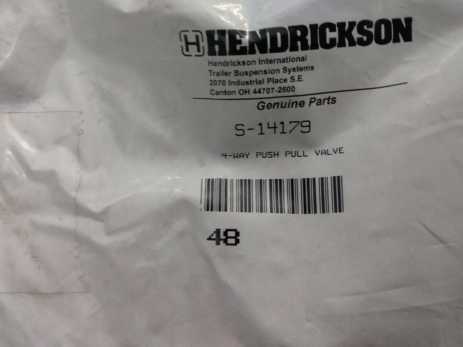 Hendrickson Push Pull Valve Kit S-14179 for sale online | eBay