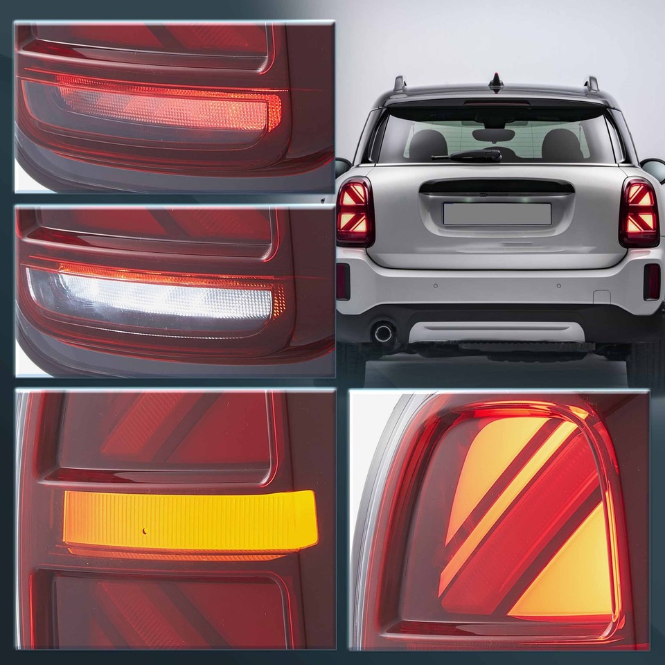 Red LED Tail Lights For 2017-UP MINI Cooper Countryman F60 w/Sequential ...