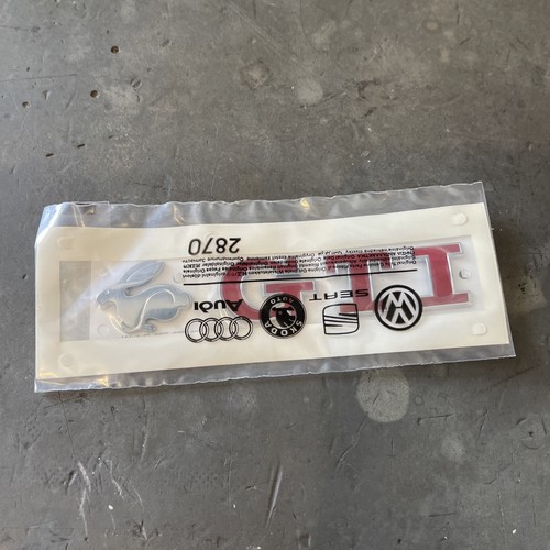 VW RABBIT GTI Golf Official Trunk Lid Emblem Badge NEW Red 20th ...