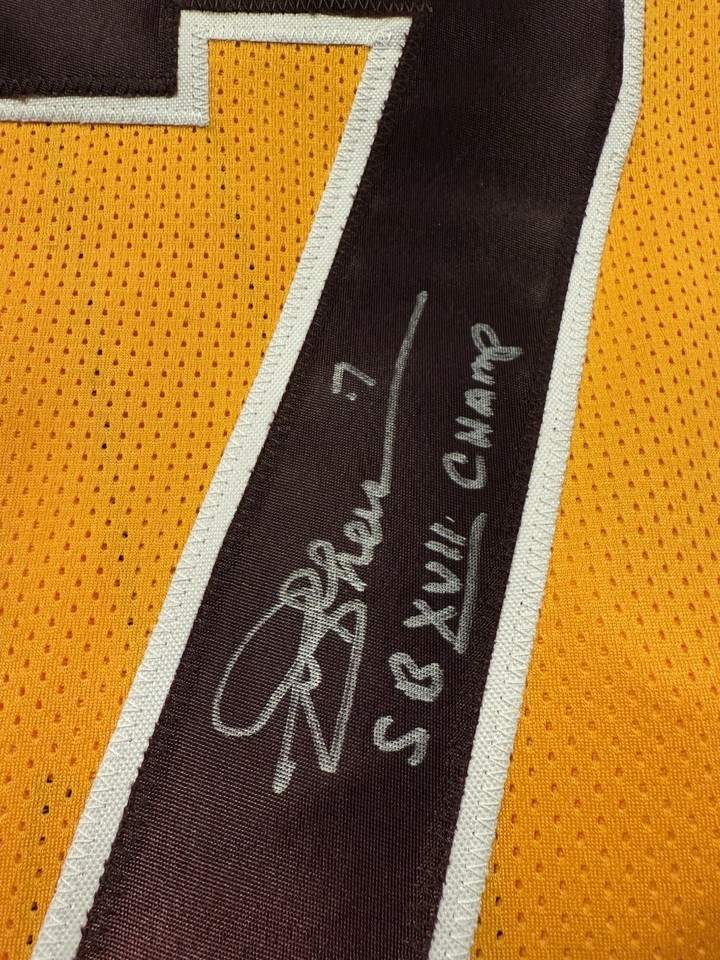 Joe Theismann Signed Jersey #7 "SB XVII Champ" Autograph - Washington ...
