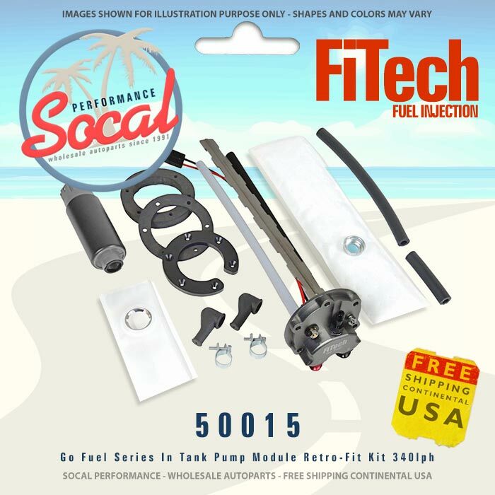 FiTech #50015 Go Fuel Series In Tank Pump Module Retro-Fit Kit 340lph ...