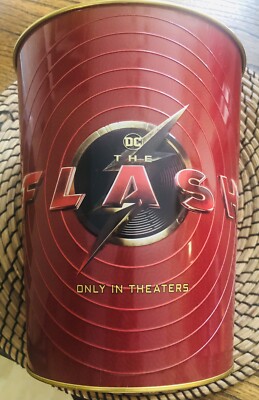 THE FLASH Cinemark Theater Exclusive Popcorn Bucket Tin Embossed NEW ...
