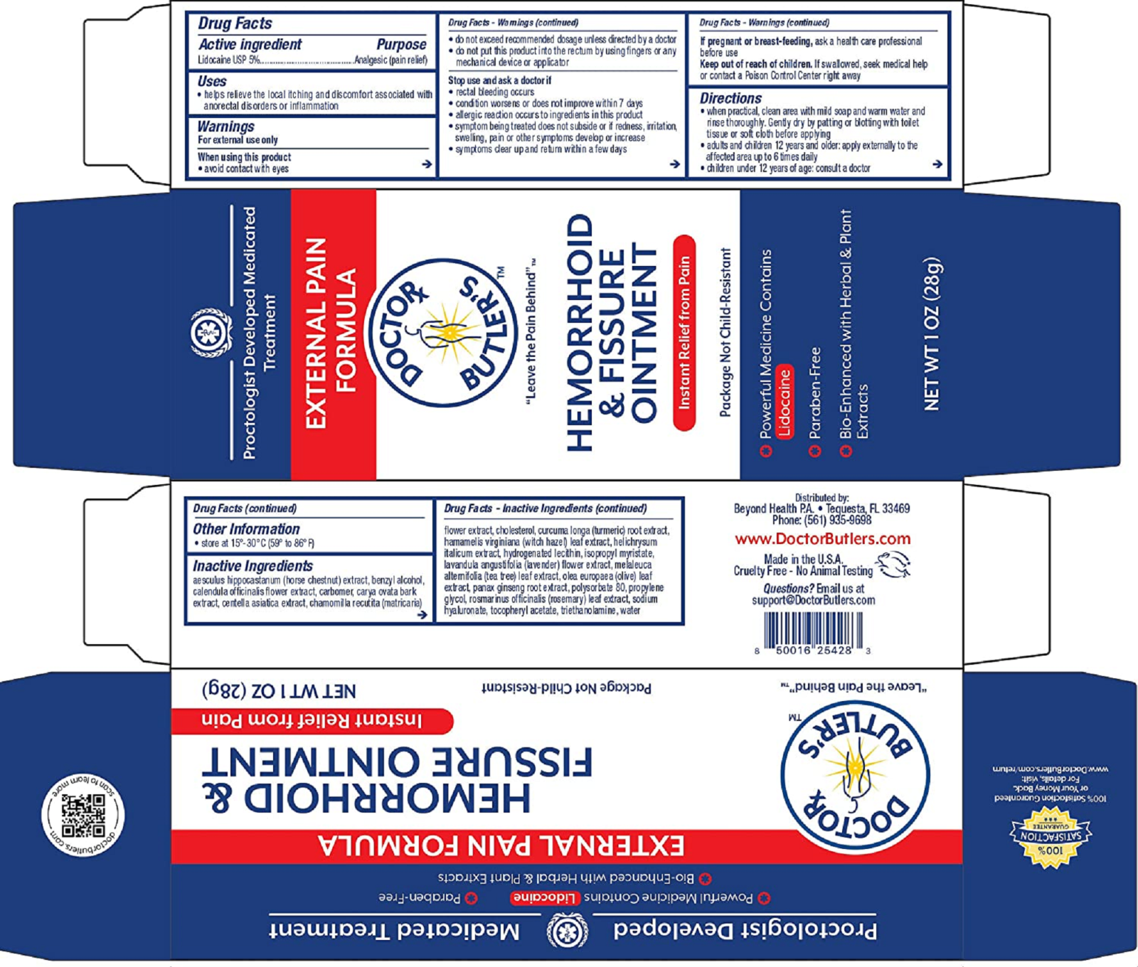 Doctor Butler's External Hemorrhoid & Fissure Ointment - Instant Pain ...