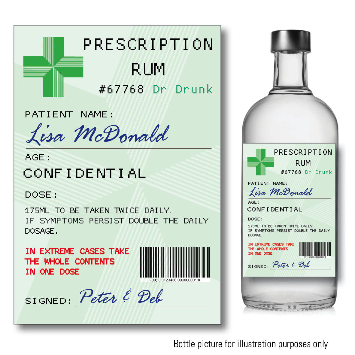 Prescription Bottle Label