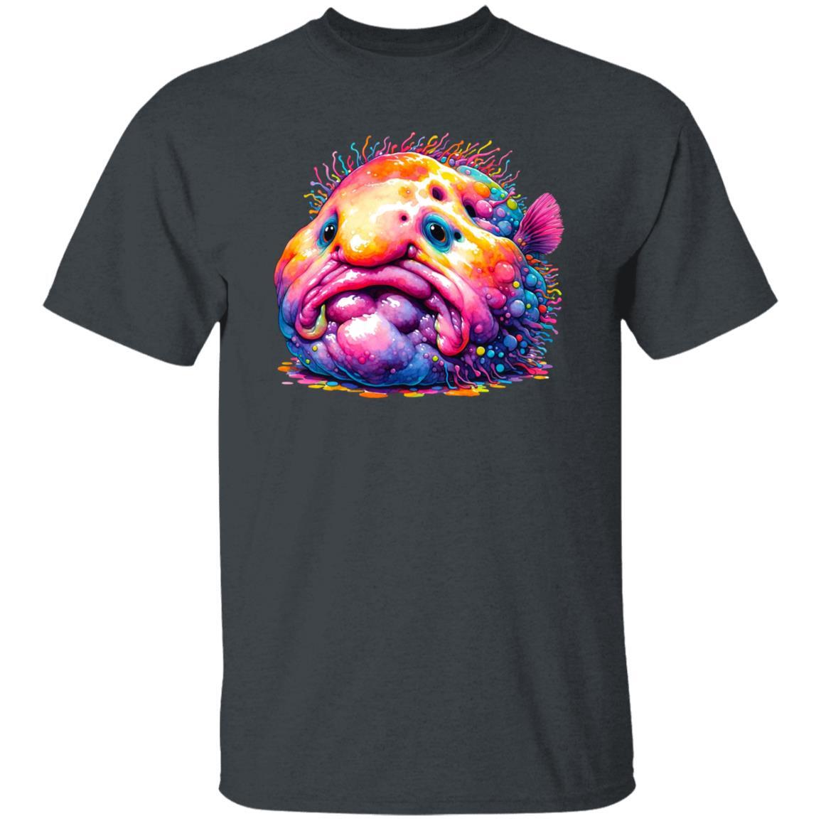 Blobfish Color Splash Unisex T-shirt abstract Blobfish tee Black Navy ...