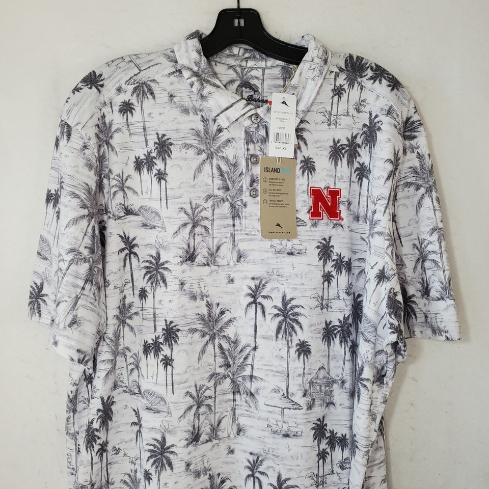 Nebraska Cornhuskers Polo Shirt Men's XL Reyn Spooner Red Allover Print ...