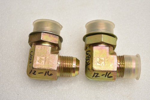 (2) Brennan 6801-12-16 90 Degree Elbow Hydraulic tube fitting and ...