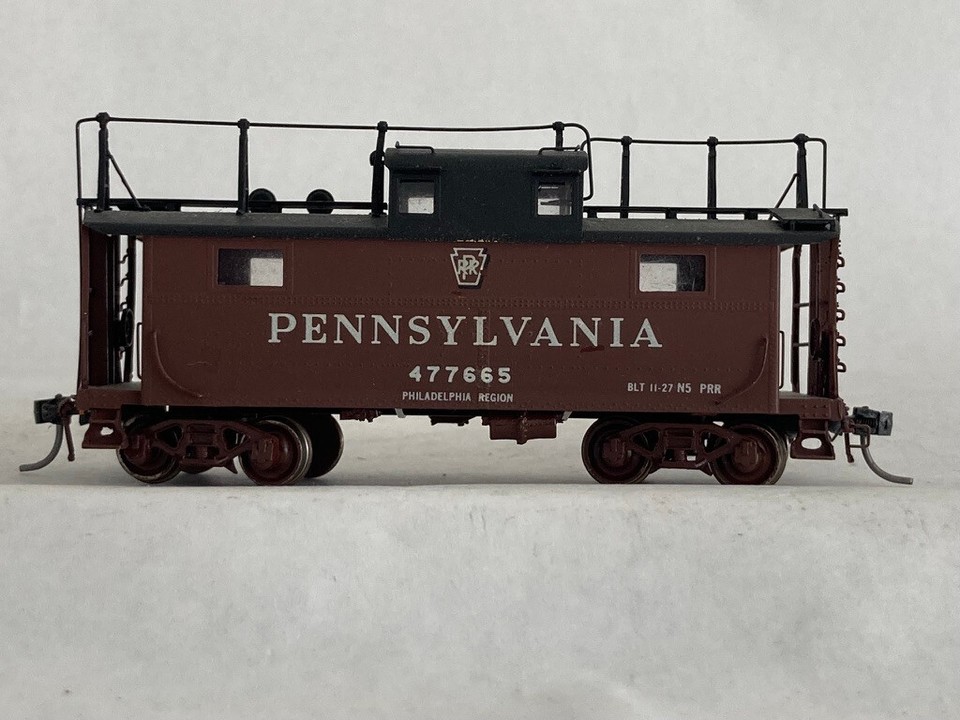 HO PRR N5a Caboose 477665 with trainfone antenna Sunset Models BRASS | eBay
