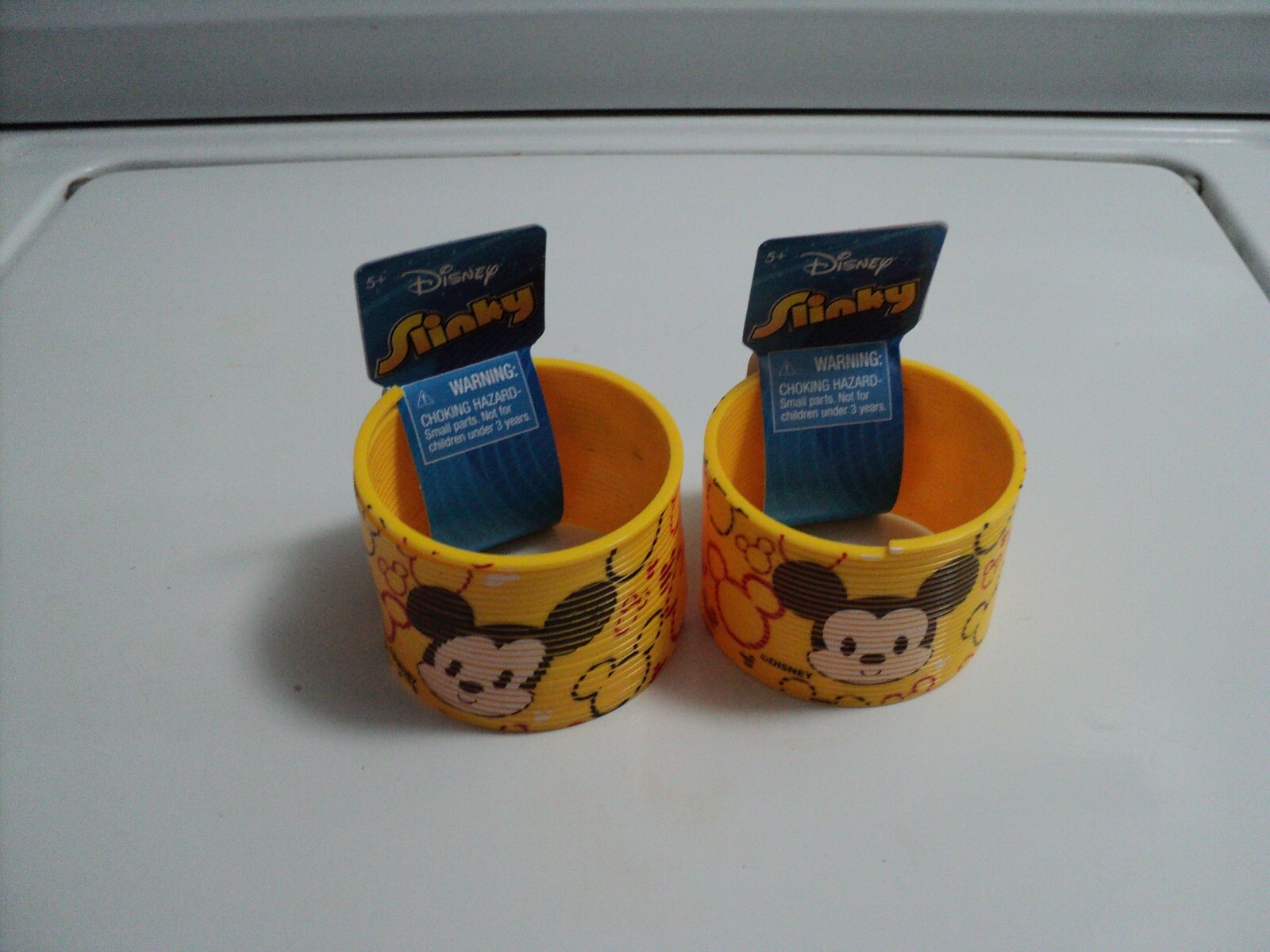 DISNEY SET OF 2 MICKEY MOUSE SLINKYS New Slinky Plastic Regular Size ...