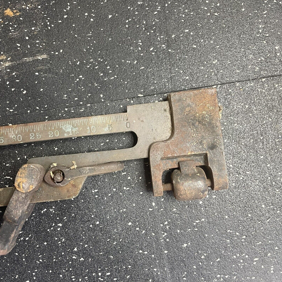 Vtg US Standard Scale Brass Cast Iron Slide Balance Beam 1000 lbs Farm ...