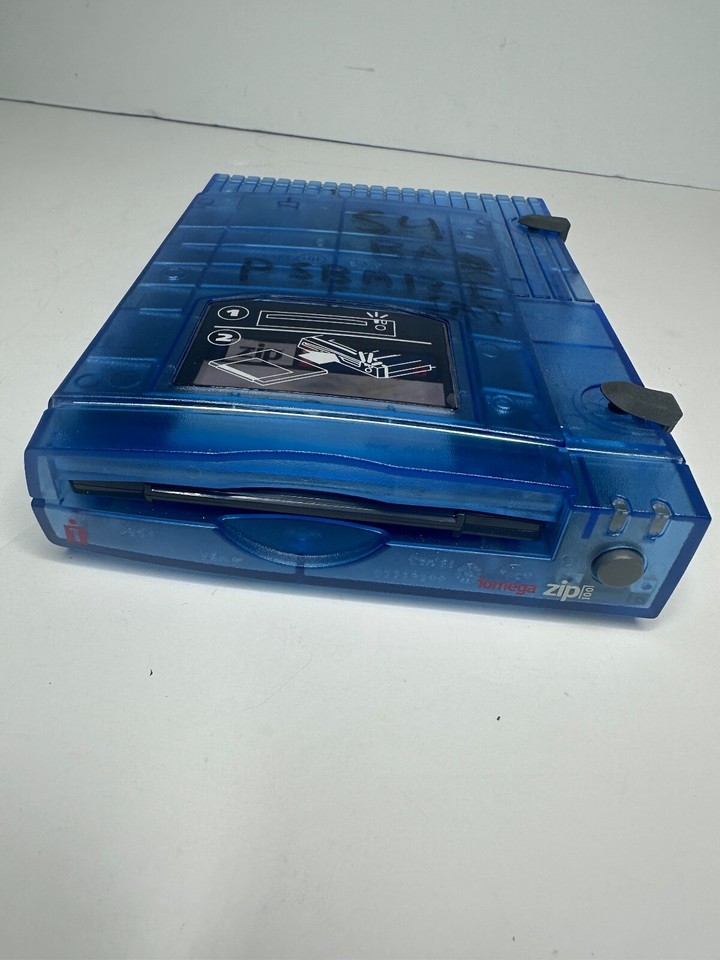 Iomega Zip 100 USB External Disk Drive ZIP 100 Translucent Blue NOT ...