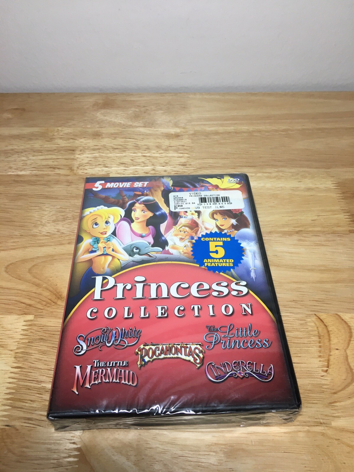 Princess Collection DVD 5 Movie Set - Snow White Cinderella Pocahontas ...