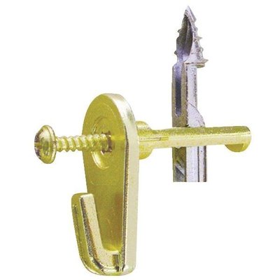 (2 PK) FRAMER'S CHOICE POWER WING PICTURE HOOKS - BRASS MEGA HOOK 100 ...