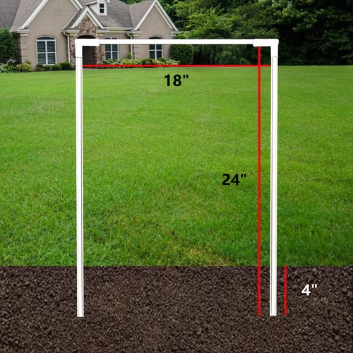 Yard Sign Post 24"x18" U Carbon steel Post DIY Outdoor Sign House Road ...