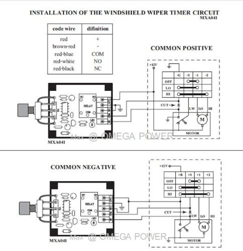 Automotive Car Windshield Wiper Timer Motor 3-30 seconds Assembled 12V ...