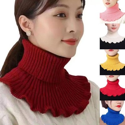 Womens Knitted Wool Fake Collar Warm Protective Neck Covers Small ...