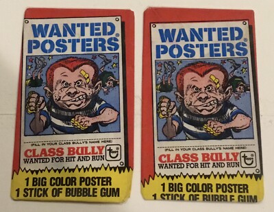 1980 Topps “ Wanted Posters” Wrappers - 2 | eBay