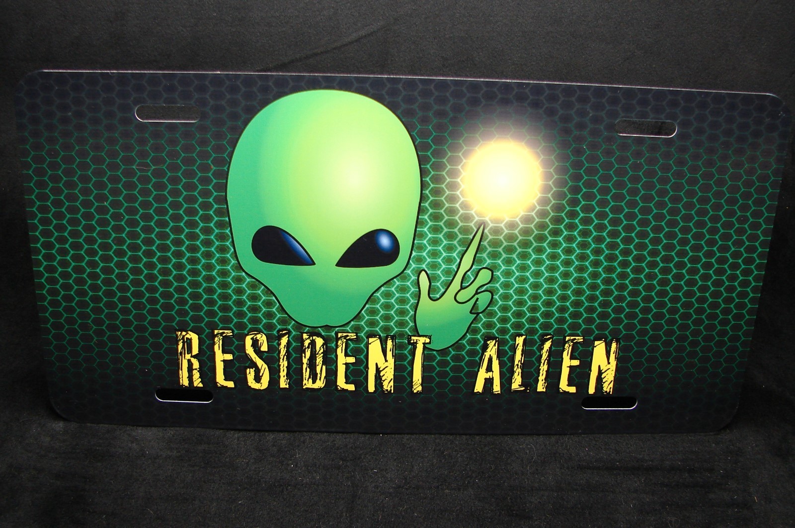 RESIDENT ALIEN METAL CAR LICENSE PLATE UFO ALIENS CAR LICENSE PLATE | eBay