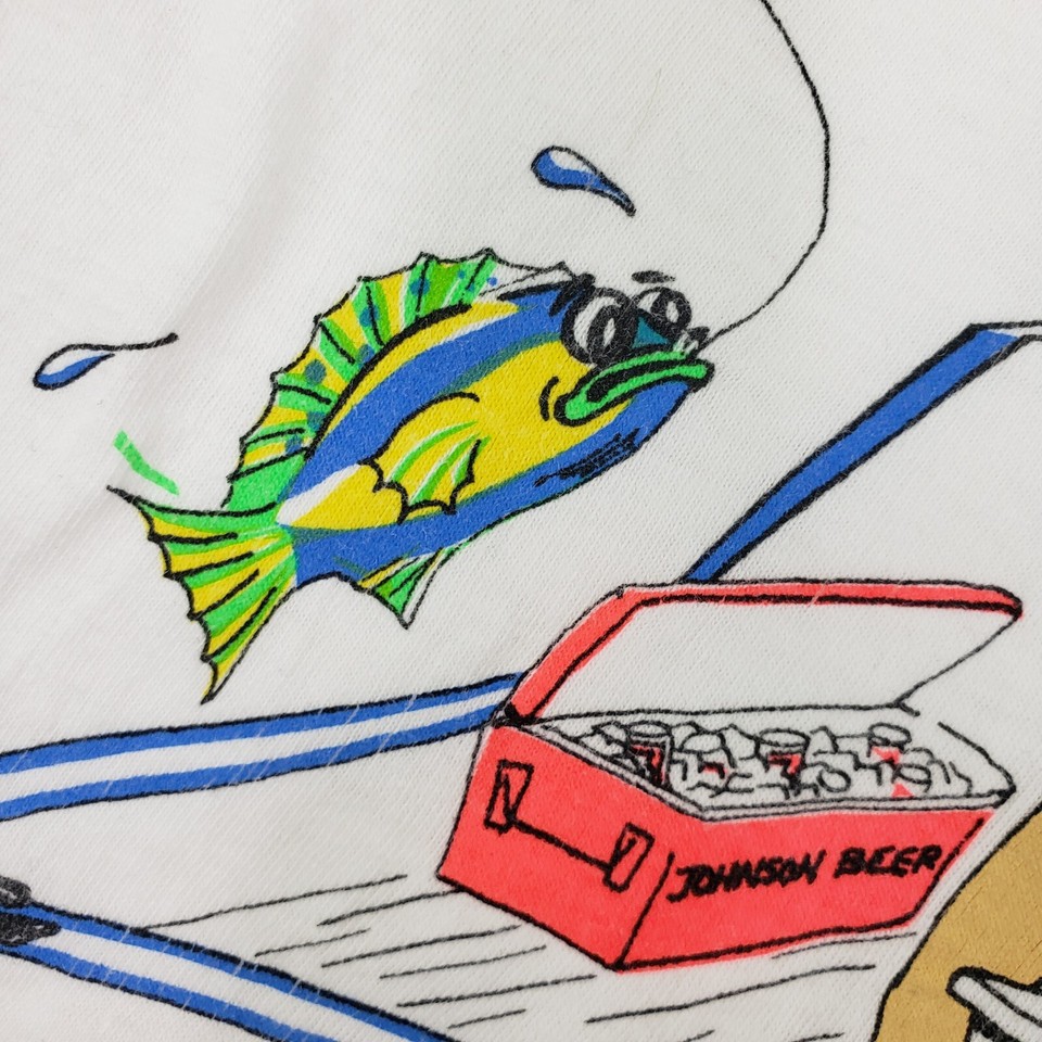 Vintage 1991 Big Johnson Fishing Rods Shirt Single Stitch Funny Humor ...