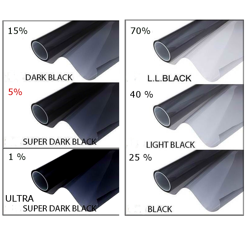 PRO LIMO BLACK 5% CAR WINDOW TINT ROLL 6M x 76CM FILM TINTING | eBay