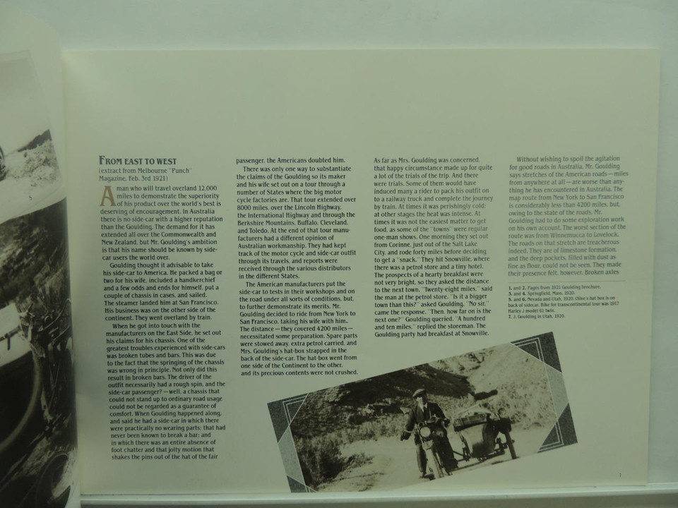 New The Goulding Album Book James Goulding & His Motorcycle Sidecars ...