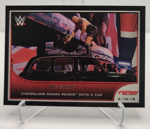 2016 Topps WWE Road to Wrestlemania #18 Big Show Roman Reigns wrestling ...