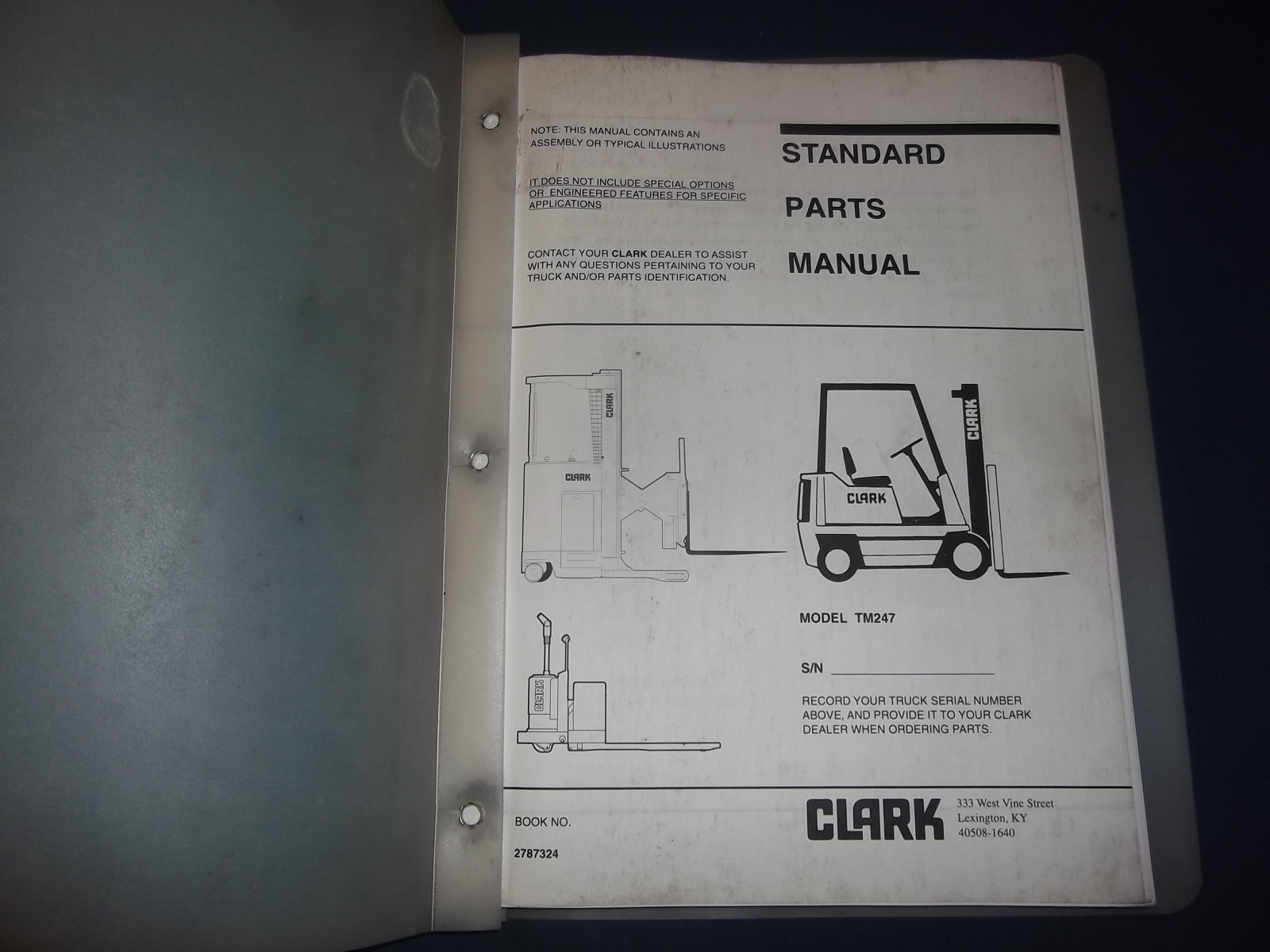 CLARK TM247 FORKLIFT LIFT TRUCK PARTS MANUAL BOOK CATALOG | eBay