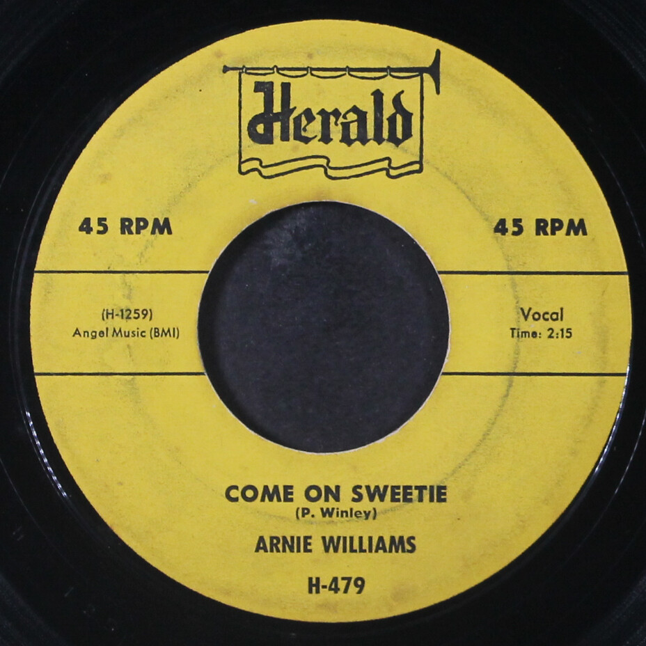ARNIE WILLIAMS: margie / come on sweetie HERALD 7" Single 45 RPM | eBay