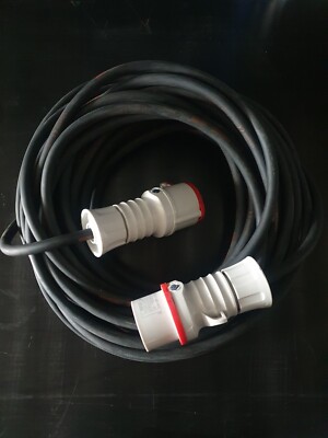 25m 16 Amp 415V 5 Pin 3 Phase Extension Lead 2.5mm² H07RN-F Heavy Duty ...