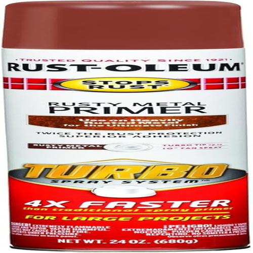 353346 Stops Rust Turbo Rusty Metal Primer Spray, 24 Oz, Flat Red, 1 ...