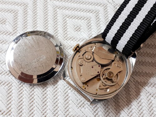 Rare Retro Vintage HAFNER WATCH Amazing Mysterious Mechanical Swiss Men ...