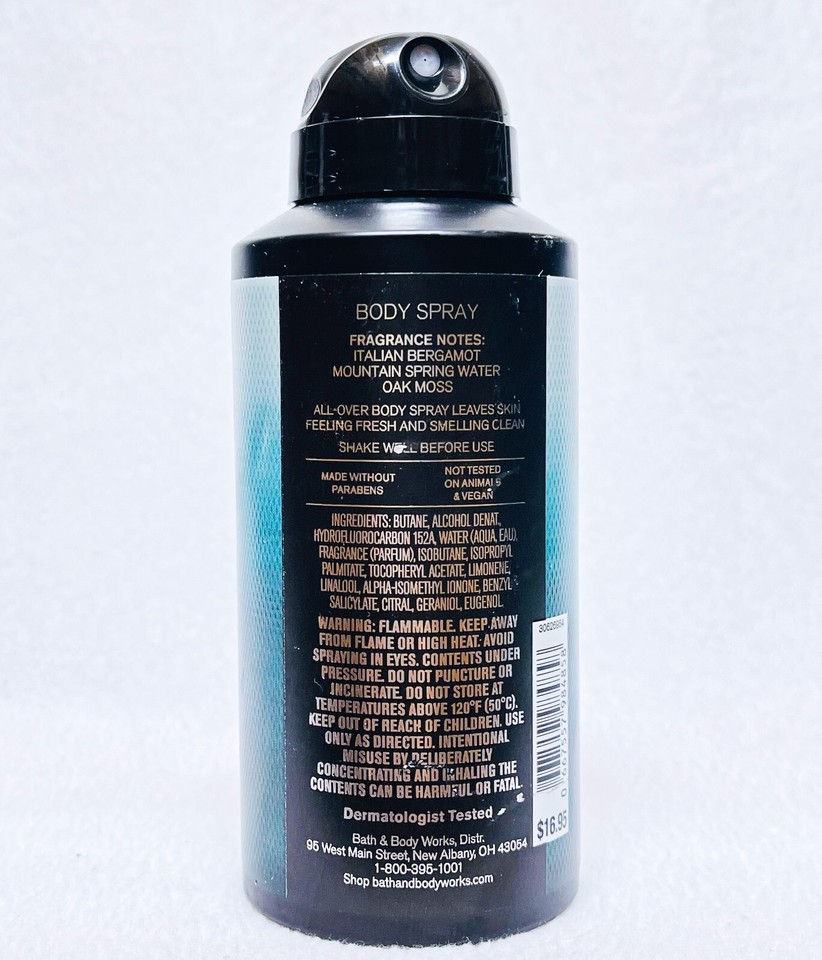 2 Bath & Body Works FRESHWATER FOR MEN Body Spray Mist Perfume 3.7 oz ...