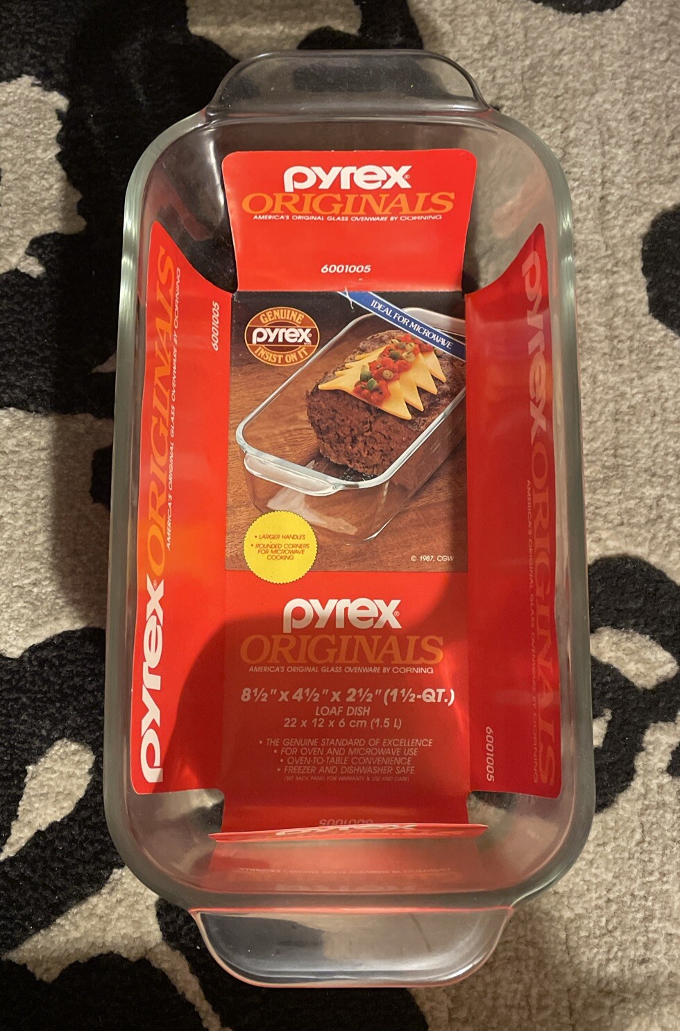 VINTAGE PYREX 213 CLEAR GLASS LOAF PAN BREAD BAKING DISH 1.5 QT 8.5x4 ...