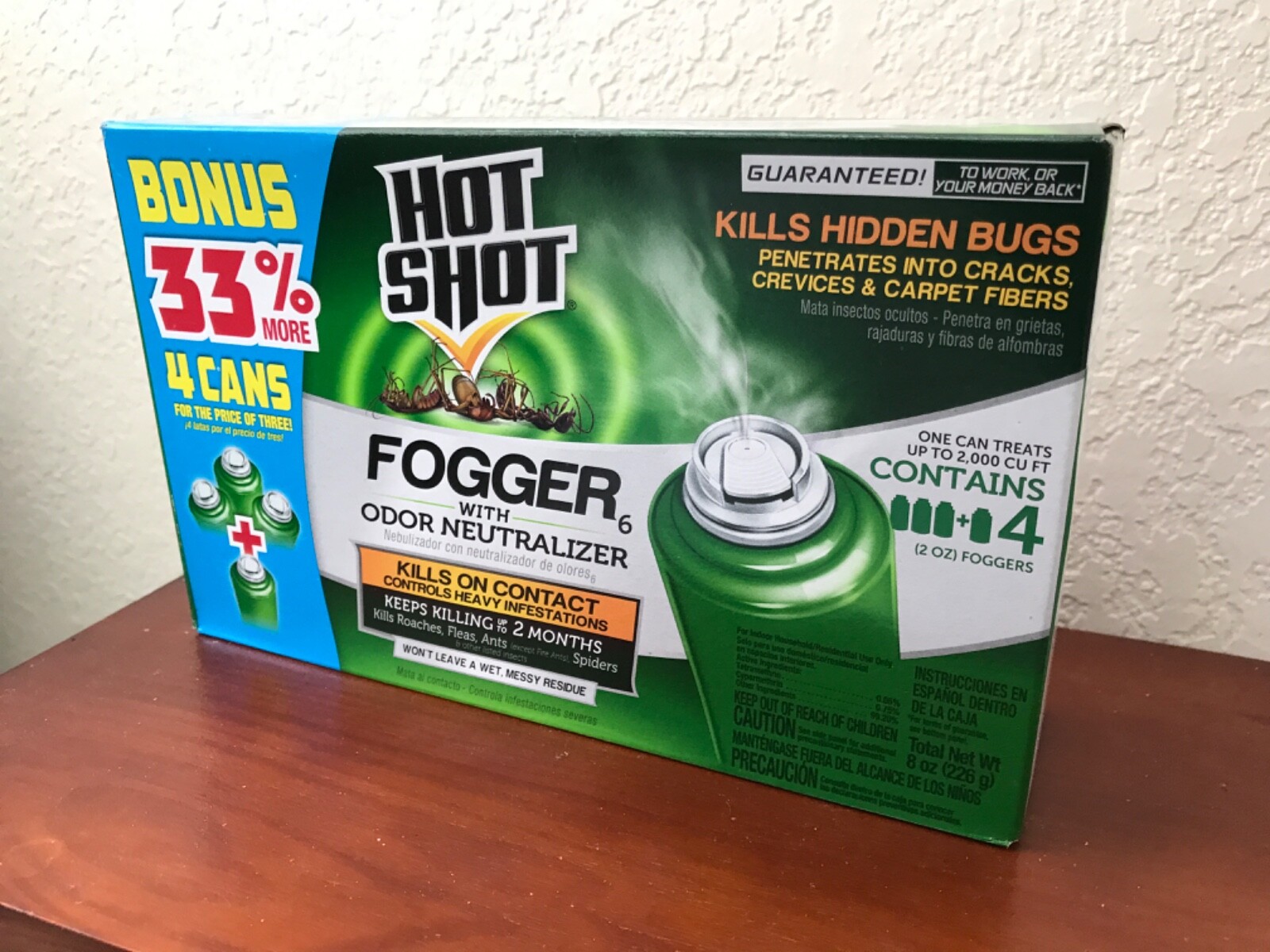 Hot Shot INDOOR FOGGER Bug Insect Killer Tick Roach Ant Spider Flies | eBay