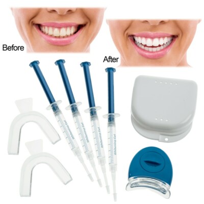 Professional Dental Teeth Whitening Kit with LED Light, Teeth Trays ...