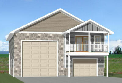 36x42 Apartment with 1-Car 1-RV Garage -- PDF Floor Plan -- 961 sqft ...