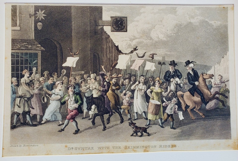 THOMAS ROWLANDSON Original Antique ETCHING w/ Hand Coloring 1812 DR ...