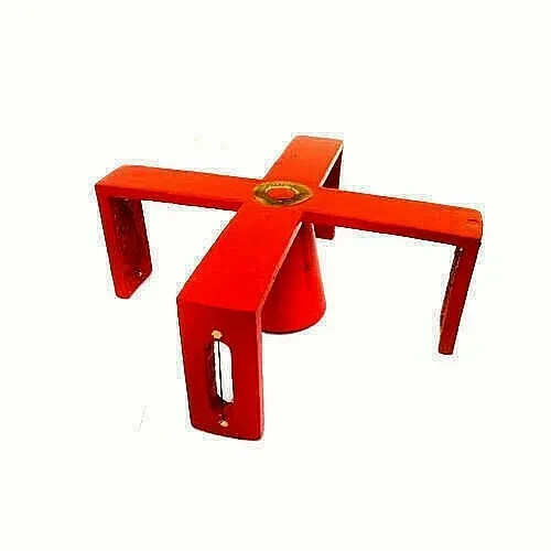 Surveying Aluminium Open Cross Staff 4 Inch Wooden Box to set 90 Degree ...
