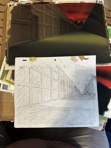 BATMAN ORIGINAL HAND PAINTED ANIMATION BACKGROUND PRODUCTION CEL WITH ...